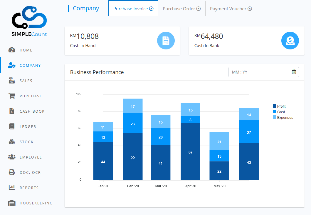 SimpleCount Account Software